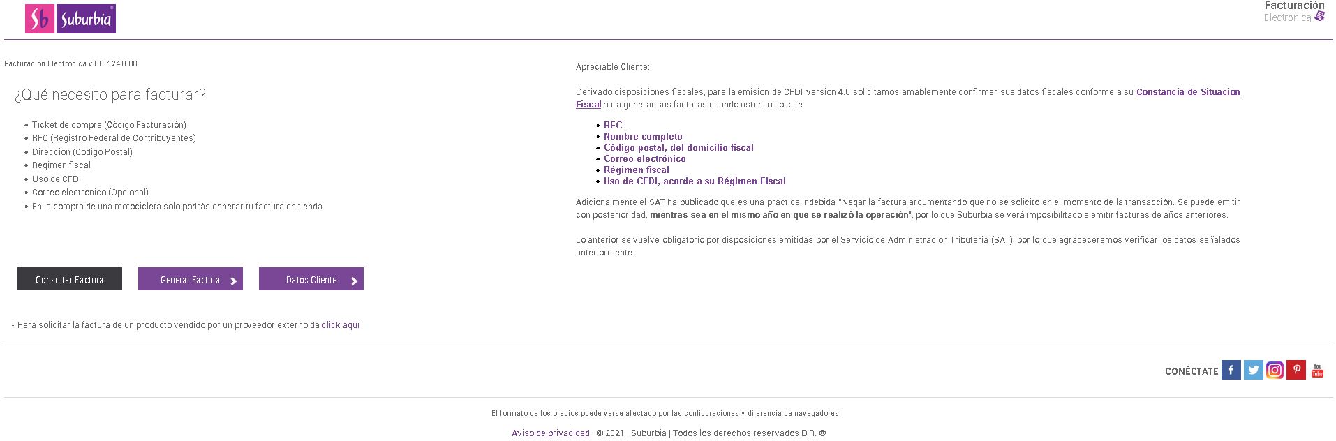 Facturación Suburbia: Cómo Generar tu Comprobante Fácilmente - FacturoPorTi